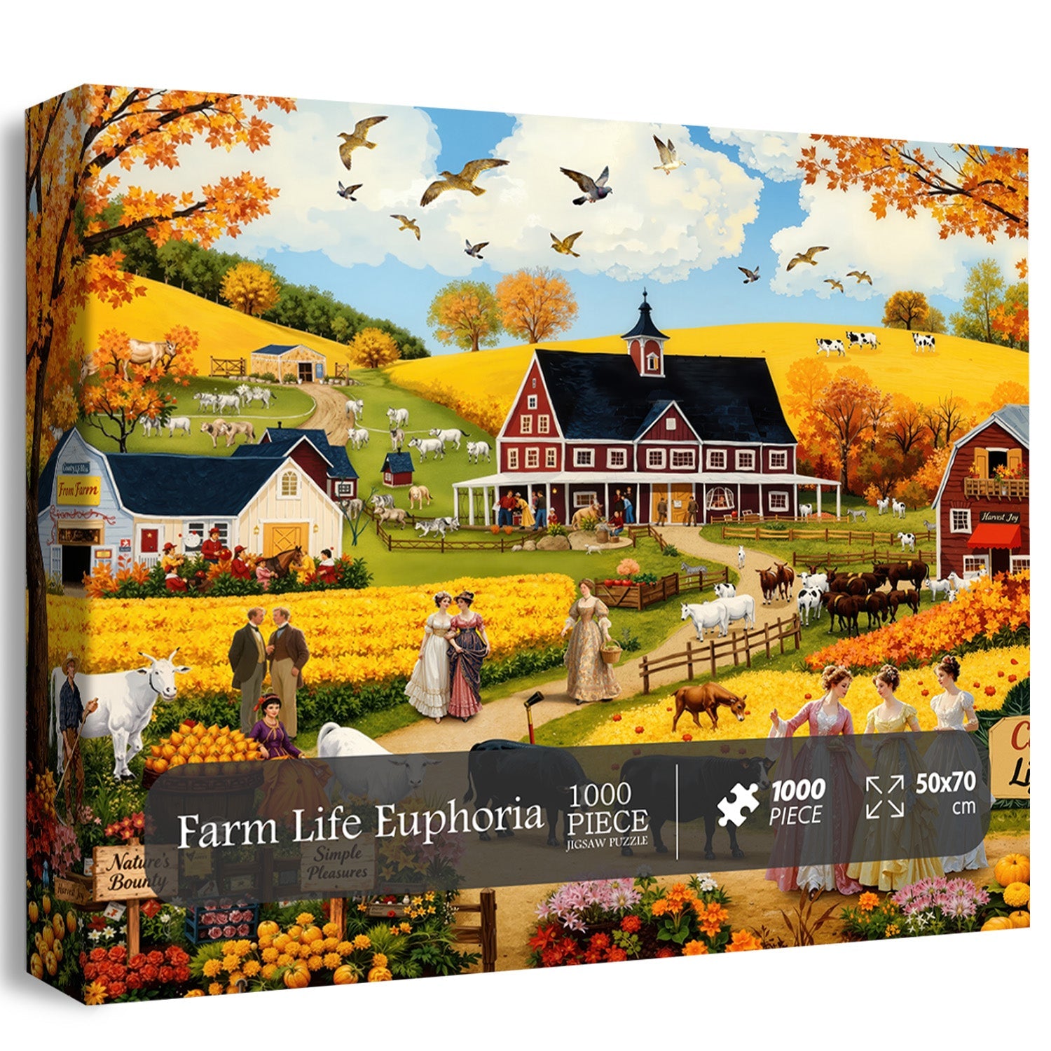 Farm Life Euphoria Jigsaw Puzzle 1000 Pieces – Pickforu Puzzle